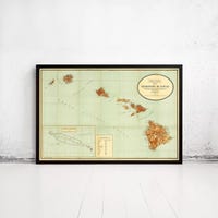1900 Map of Lanai Hawaii - Etsy