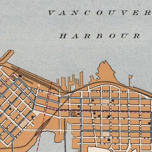 Old Map of Vancouver Canada 1915 Vintage Map Vintage Poster Wall Art ...