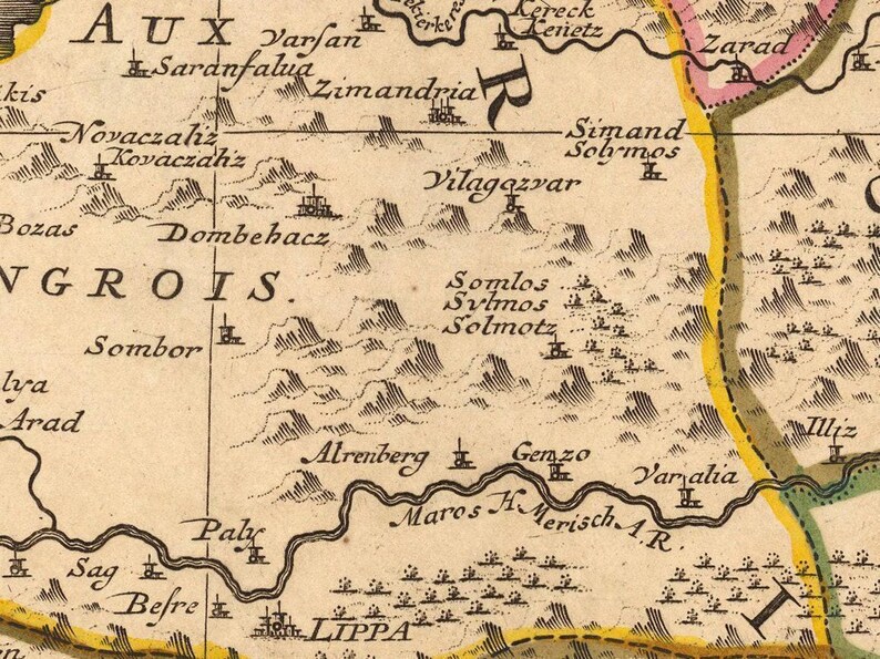 Old Map of Transylvania Romania 1708 Vintage Map | Wall Map Print - Etsy