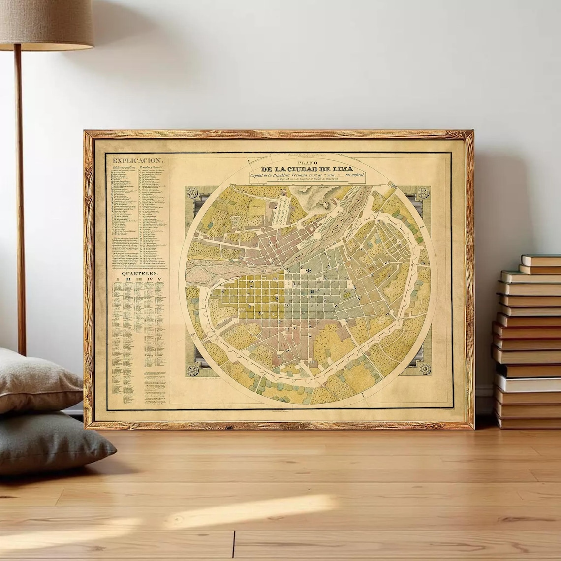 Old Map of Lima Peru 1830 Vintage Map | Wall Map Print - Etsy