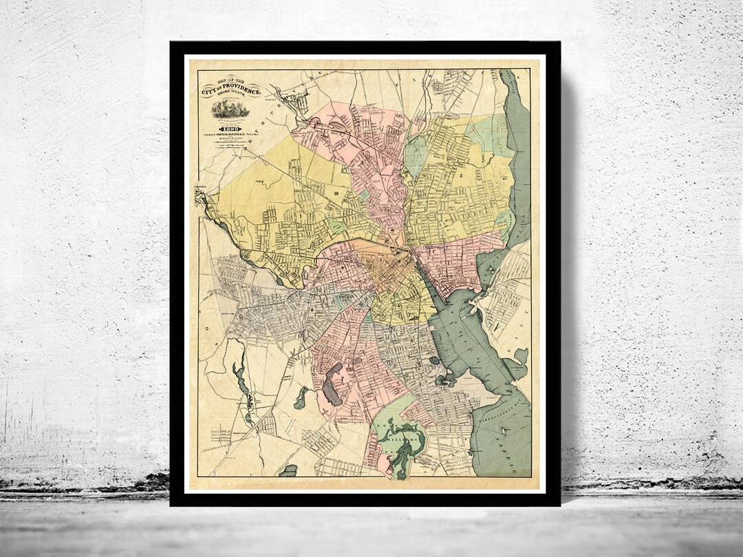 Old Map of Providence 1899 Rhode Island Vintage Map Vintage Poster Wall ...