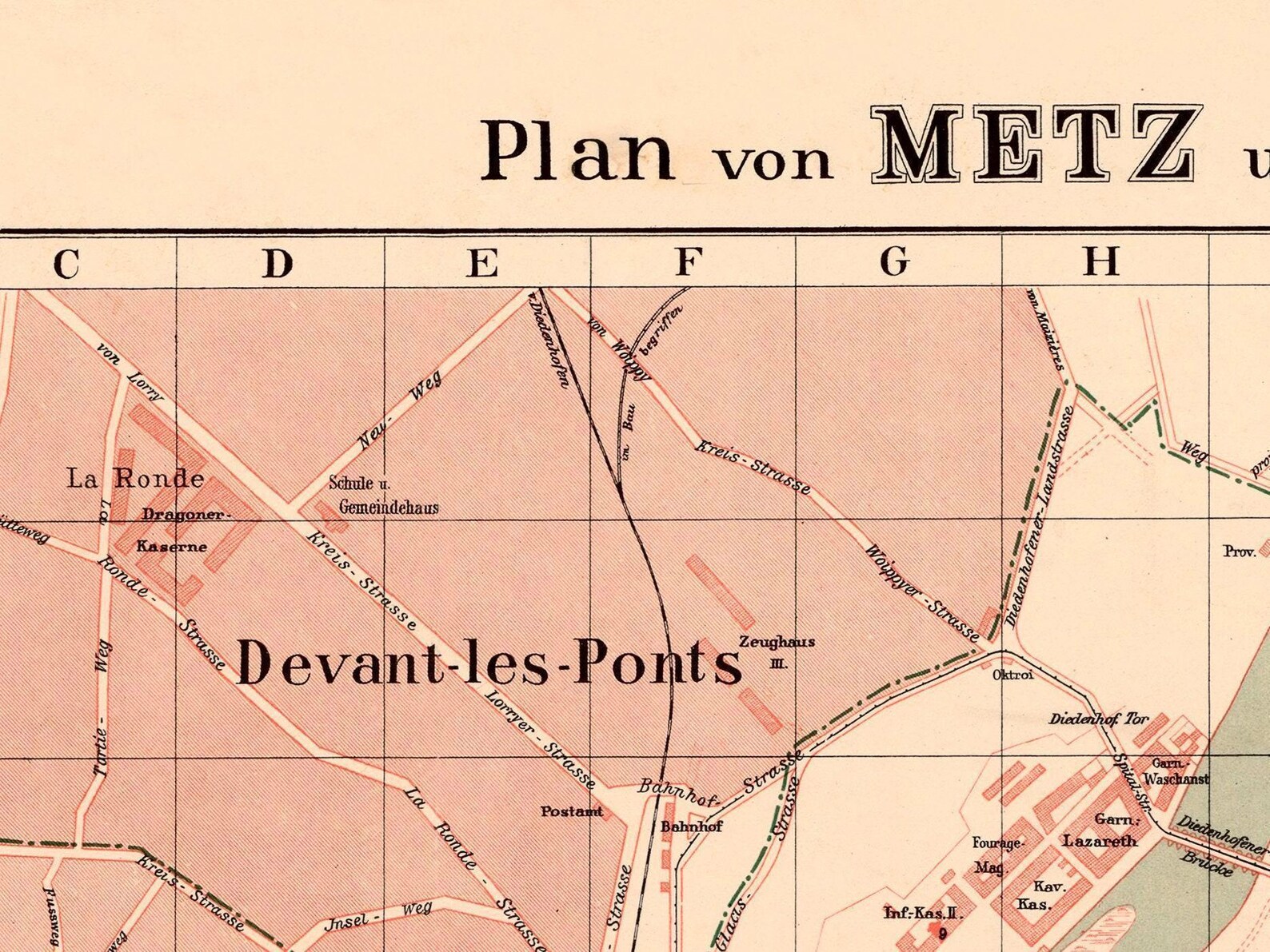 Old Map of Metz France 1904 Vintage Map | Wall Map Print - Etsy