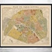 Old Map of Paris 1879 France Vintage Map of Paris Vintage Poster Wall ...