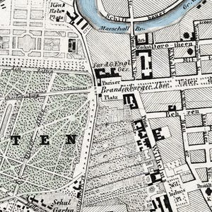 Old Map of Berlin, Germany 1860 Antique Vintage Map | Vintage Map Wall ...
