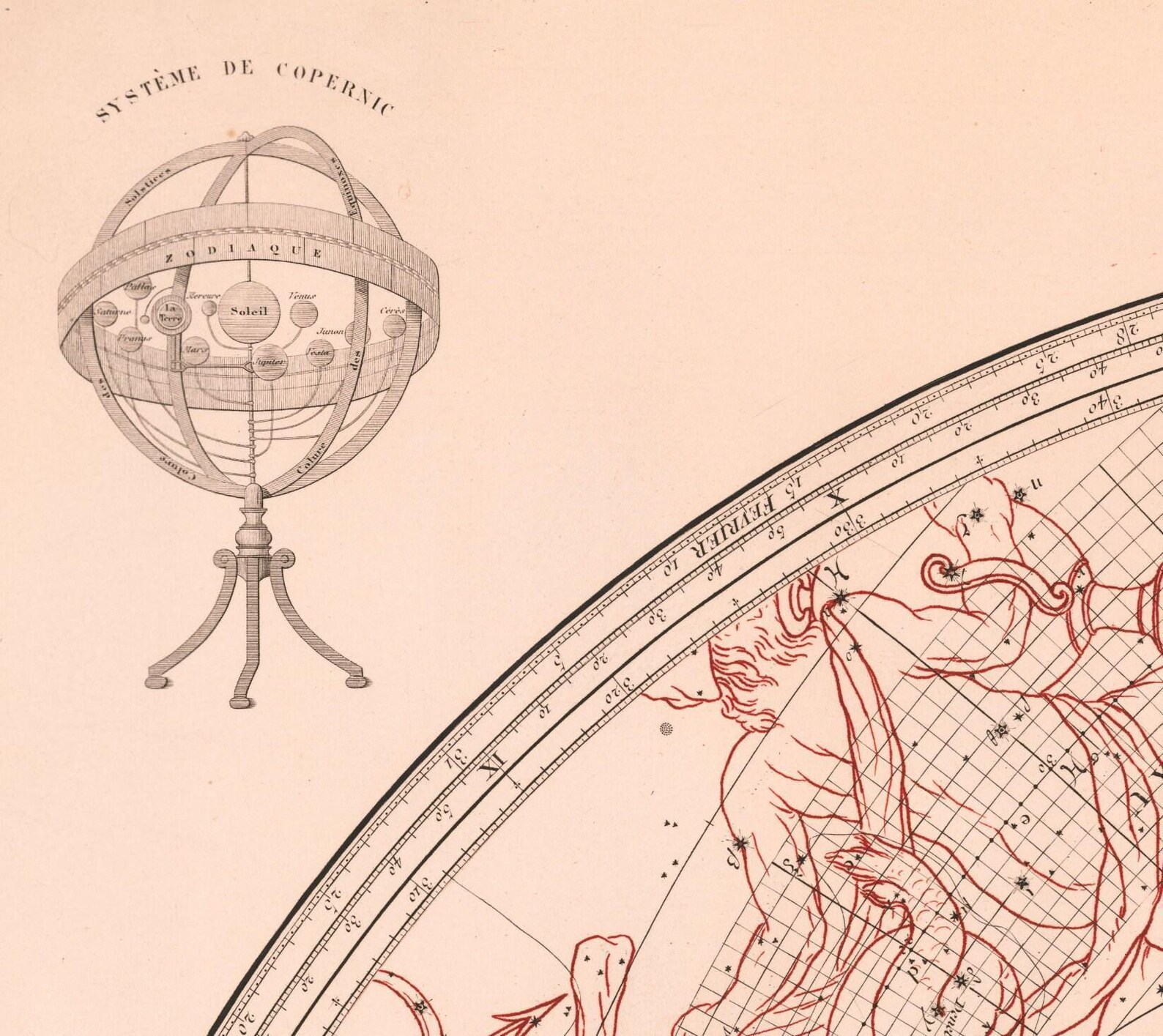 Antique Celestial Map Vintage Astronomy 1876 Old Celestial Map | Wall ...