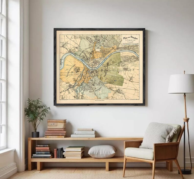 Old Map of Dresden 1878 Germany Vintage Map | Wall Map Print - Etsy ...