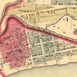 Old Map of Ironton Ohio 1877 Vintage Map | Vintage Map Wall Art Print ...