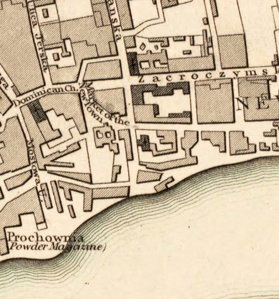 Old Map of Warsaw 1831 Poland Vintage Map Vintage Poster - Etsy