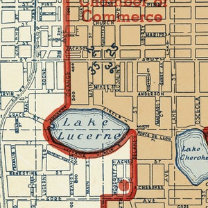 Old Map of Orlando Florida 1936 Vintage Map | Vintage Poster Wall Art ...