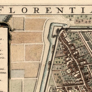 Old Map of Florence 1685 Italy Vintage Map Vintage Poster Wall Art ...