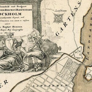 Old Map of Stockholm, Sweden 1720 | Vintage Map Wall Art Print | Large ...