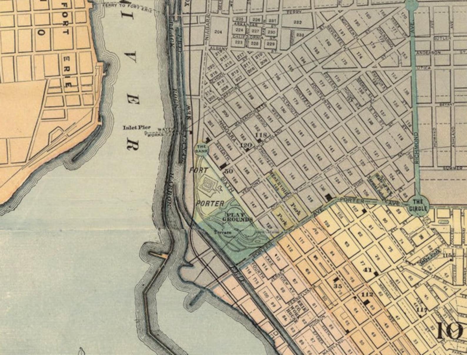 Old Map of Buffalo New York 1881 Vintage Map Vintage Poster - Etsy