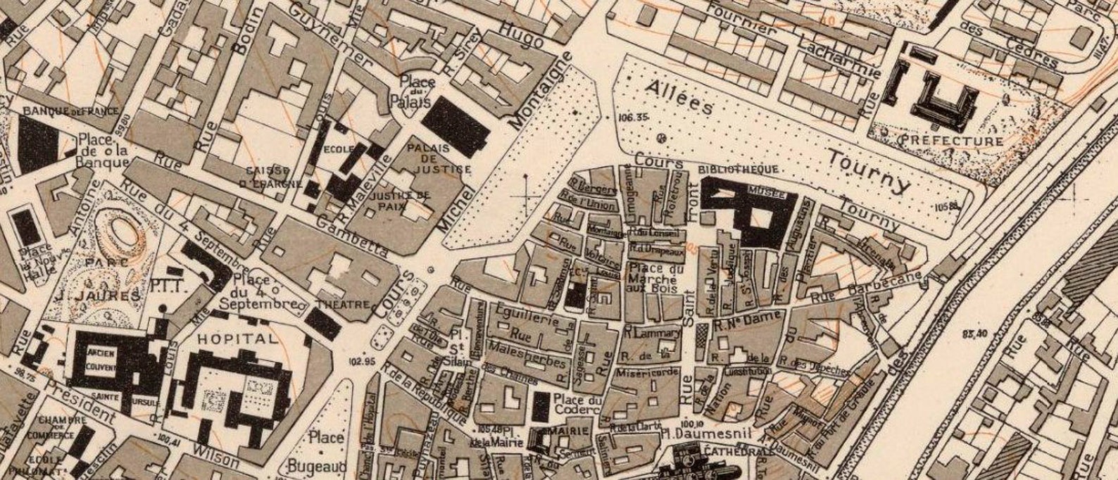 Old Map of Perigueux France Antique Map Vintage Poster Wall - Etsy