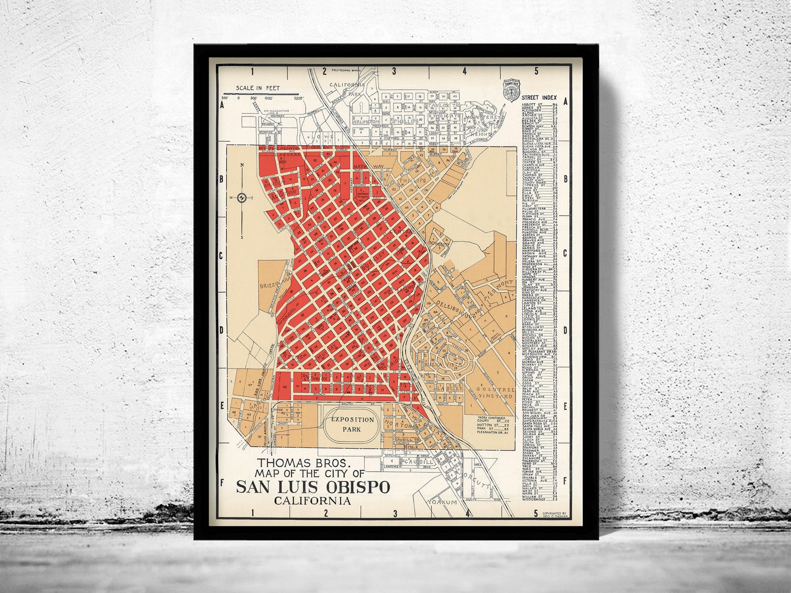 Old Map of San Luis Obispo 1920 California Vintage Map - Etsy