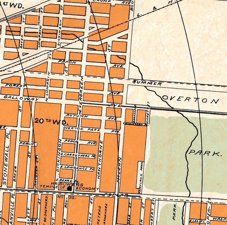 Old Map of Memphis Tennessee 1911 Vintage Poster Wall Art | Etsy