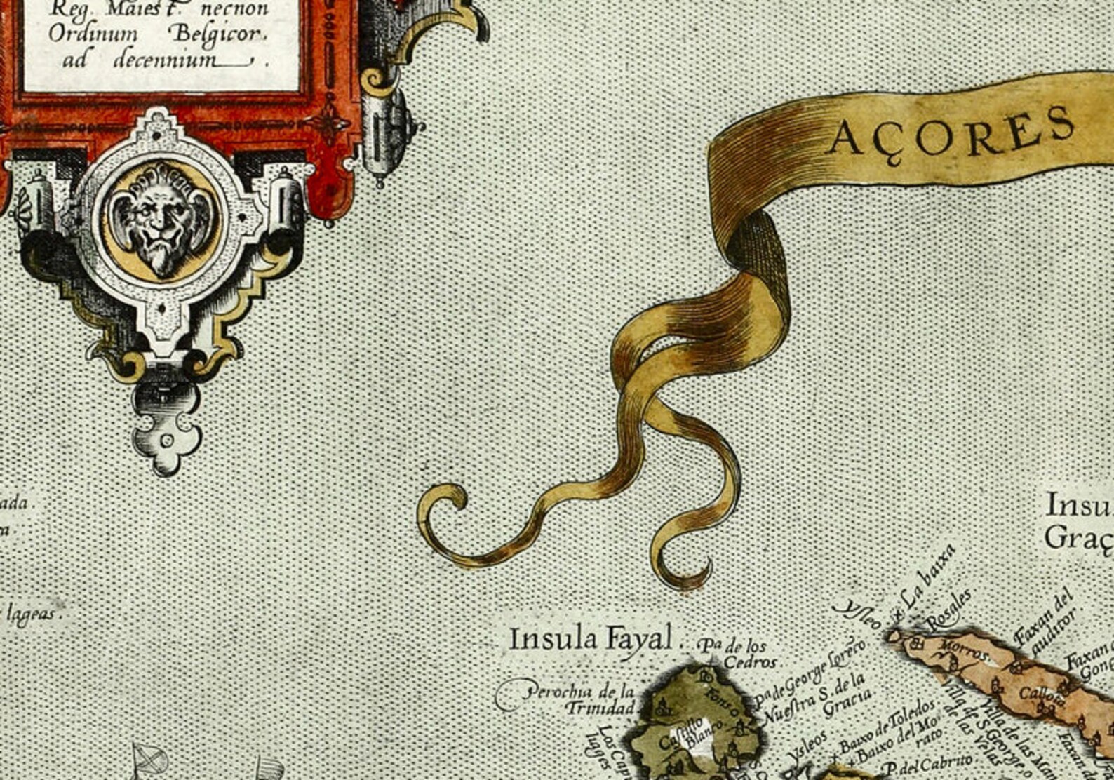 Old Map of Açores Azores Islands 1584 Vintage Map Vintage - Etsy