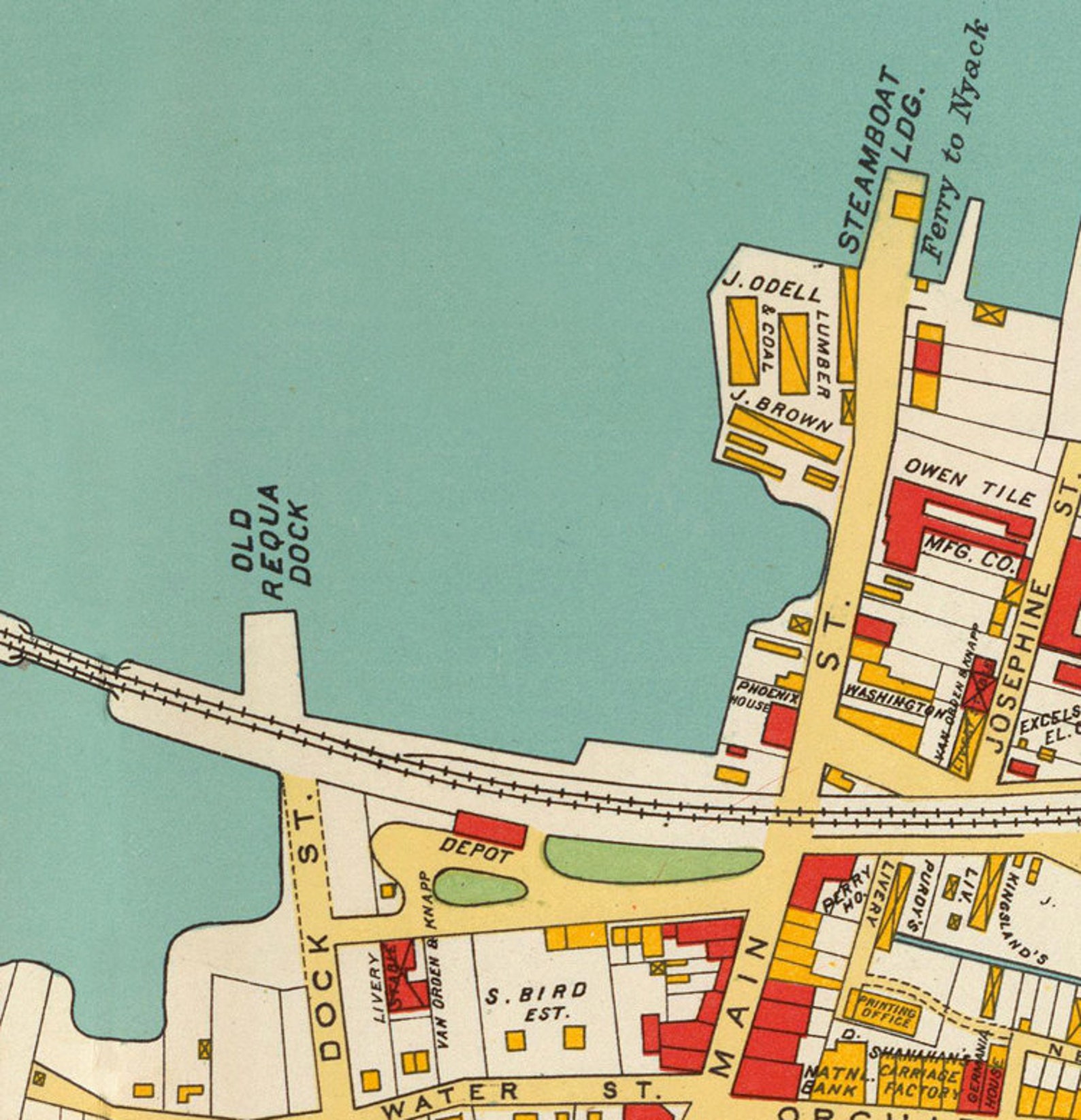 Old Map Tarrytown of New York 1893 Vintage Poster Wall Art | Etsy