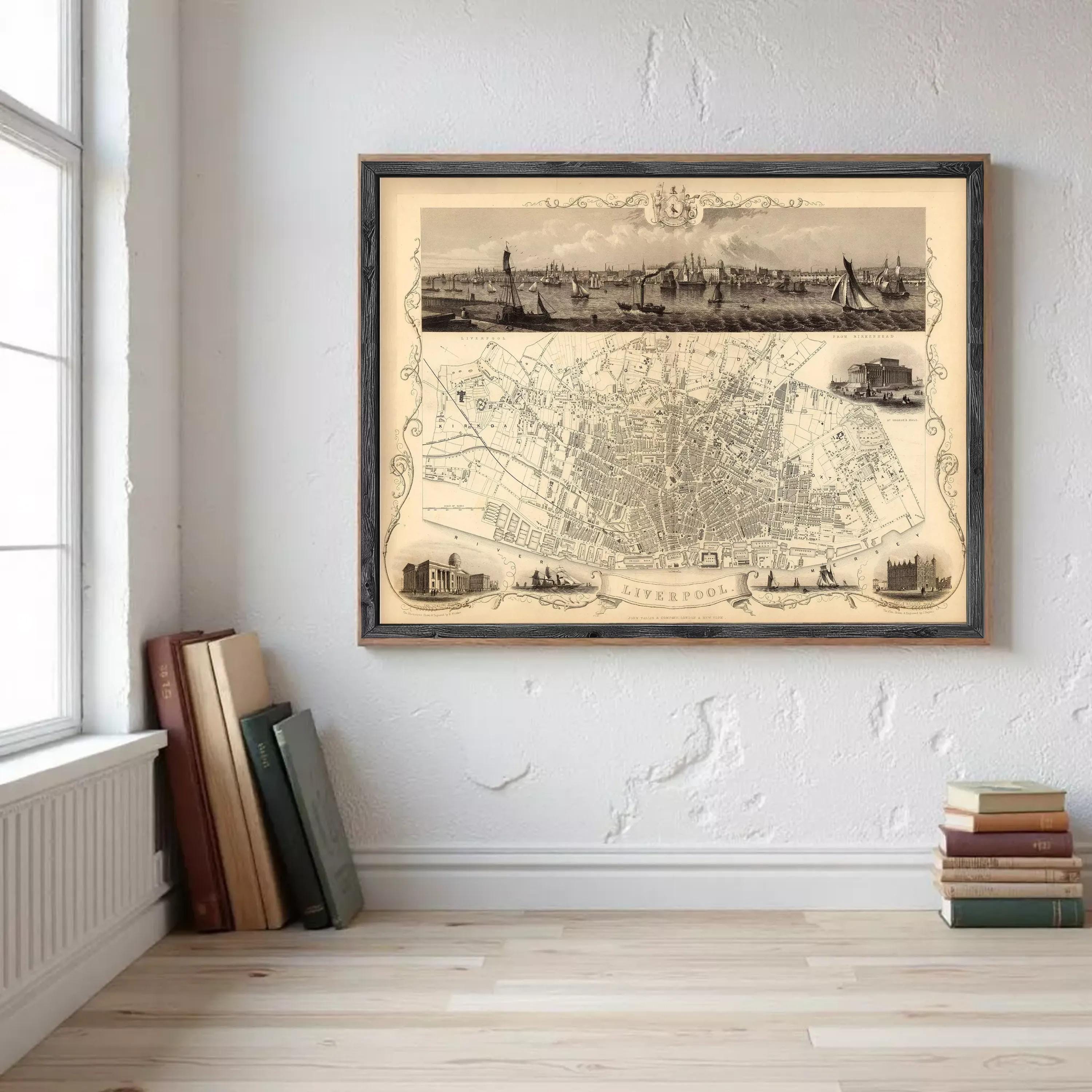 Old Map of Liverpool 1851 UK Vintage Map | Wall Map Print - Etsy