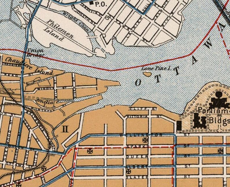 Old Map of Ottawa Canada 1915 Vintage Poster Wall Art Print - Etsy