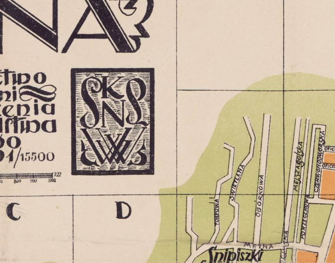 Old Map of Vilnius Lithuania 1930 Vintage Map Vintage Poster - Etsy