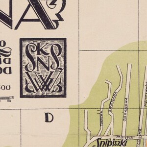 Old Map of Vilnius Lithuania 1930 Vintage Map Vintage Poster Wall Art ...