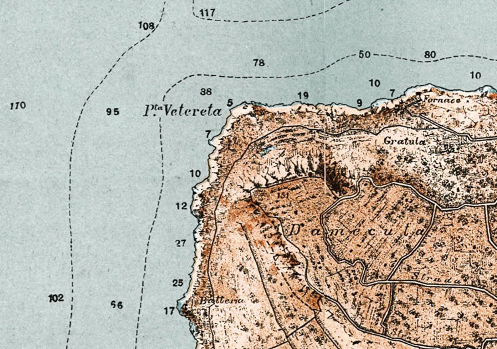 Old Map of Capri Italy 1899 Vintage Map Vintage Poster Wall | Etsy