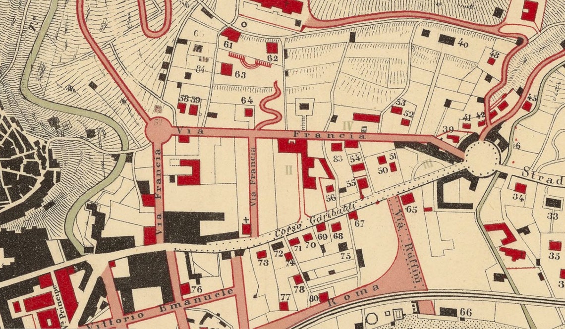 Old Map of San Remo 1882 Sanremo Italy Vintage Map Vintage - Etsy