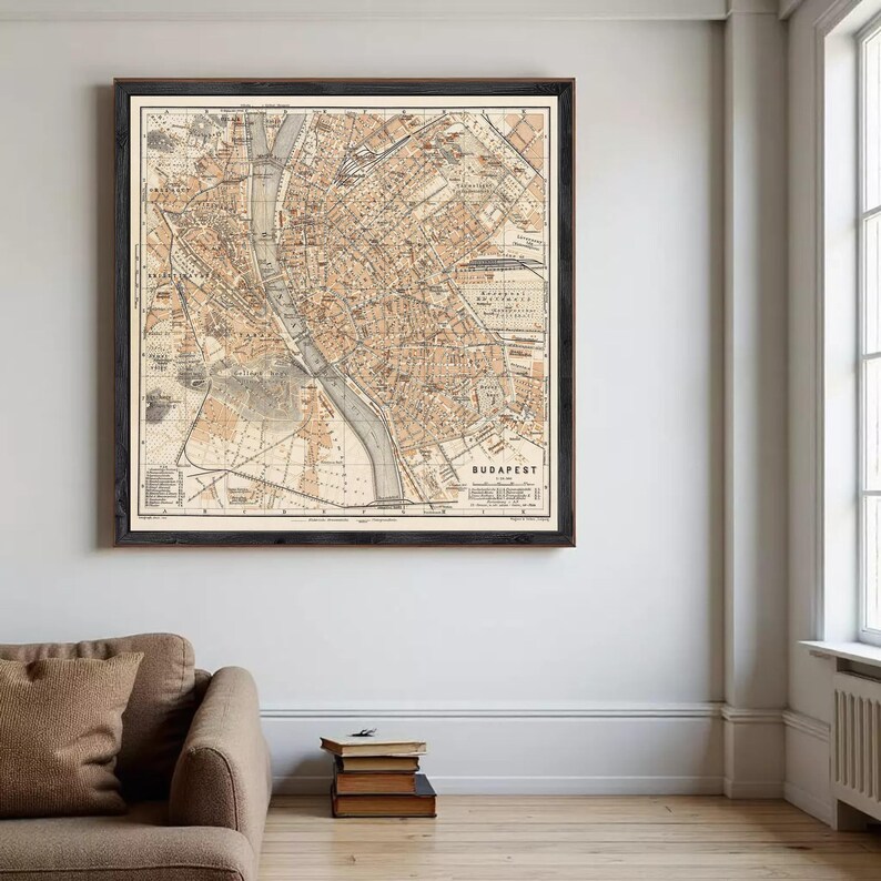 Old Map of Budapest Hungary 1913 Vintage Map | Wall Map Print - Etsy