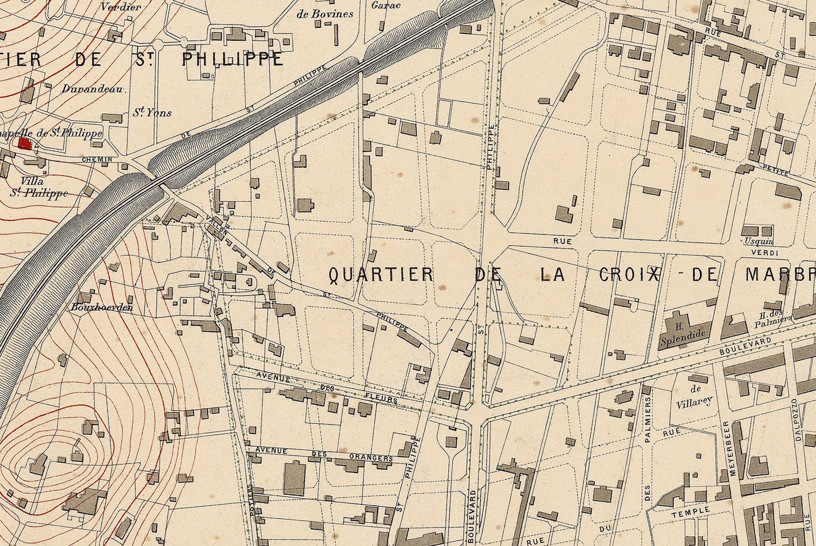 Old Map of Nice France 1882 Vintage Map Vintage Poster Wall | Etsy UK