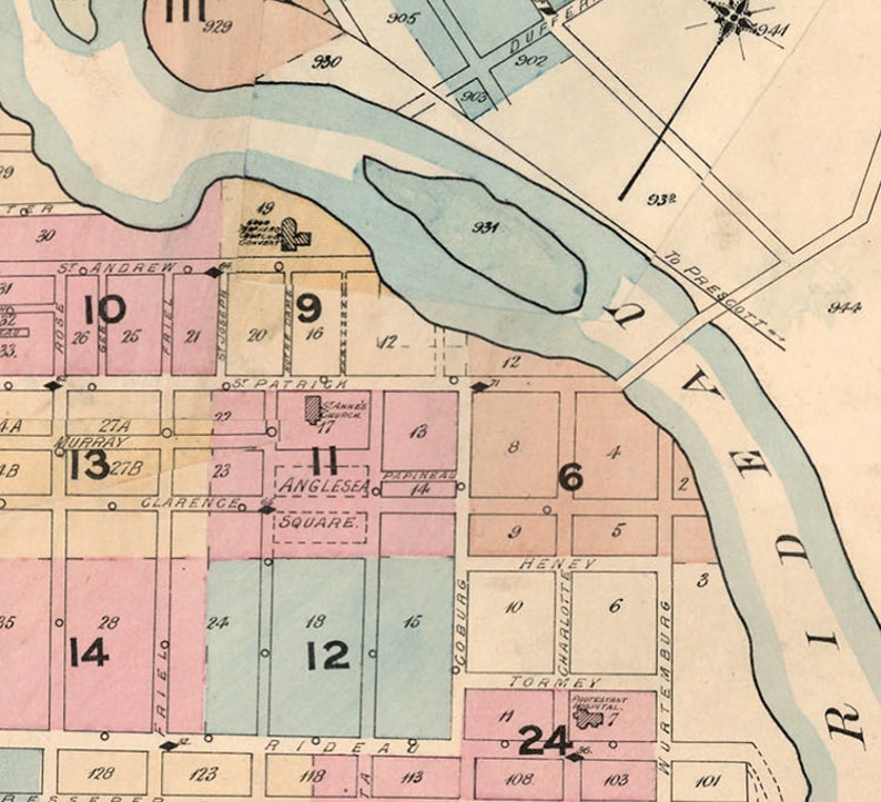 Old Map of Ottawa Canada 1888 Vintage Map Vintage Poster - Etsy
