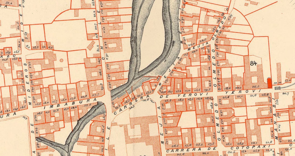 Old Map of Quito Ecuador 1888 Equator Republic Vintage - Etsy