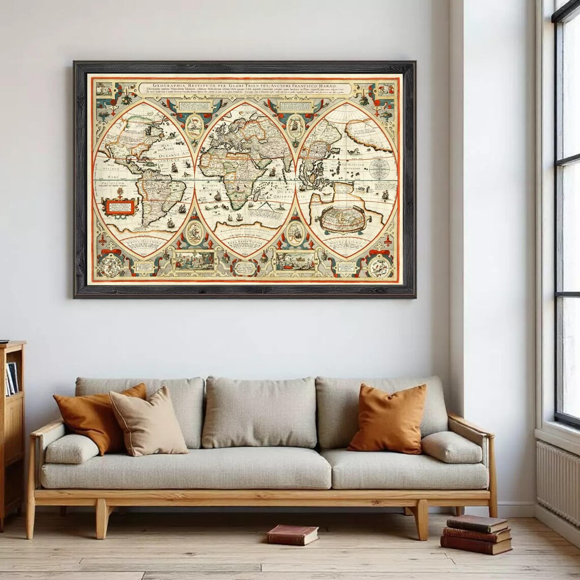 Old World Map 1618 Old Map of the World | Vintage World Map - Etsy