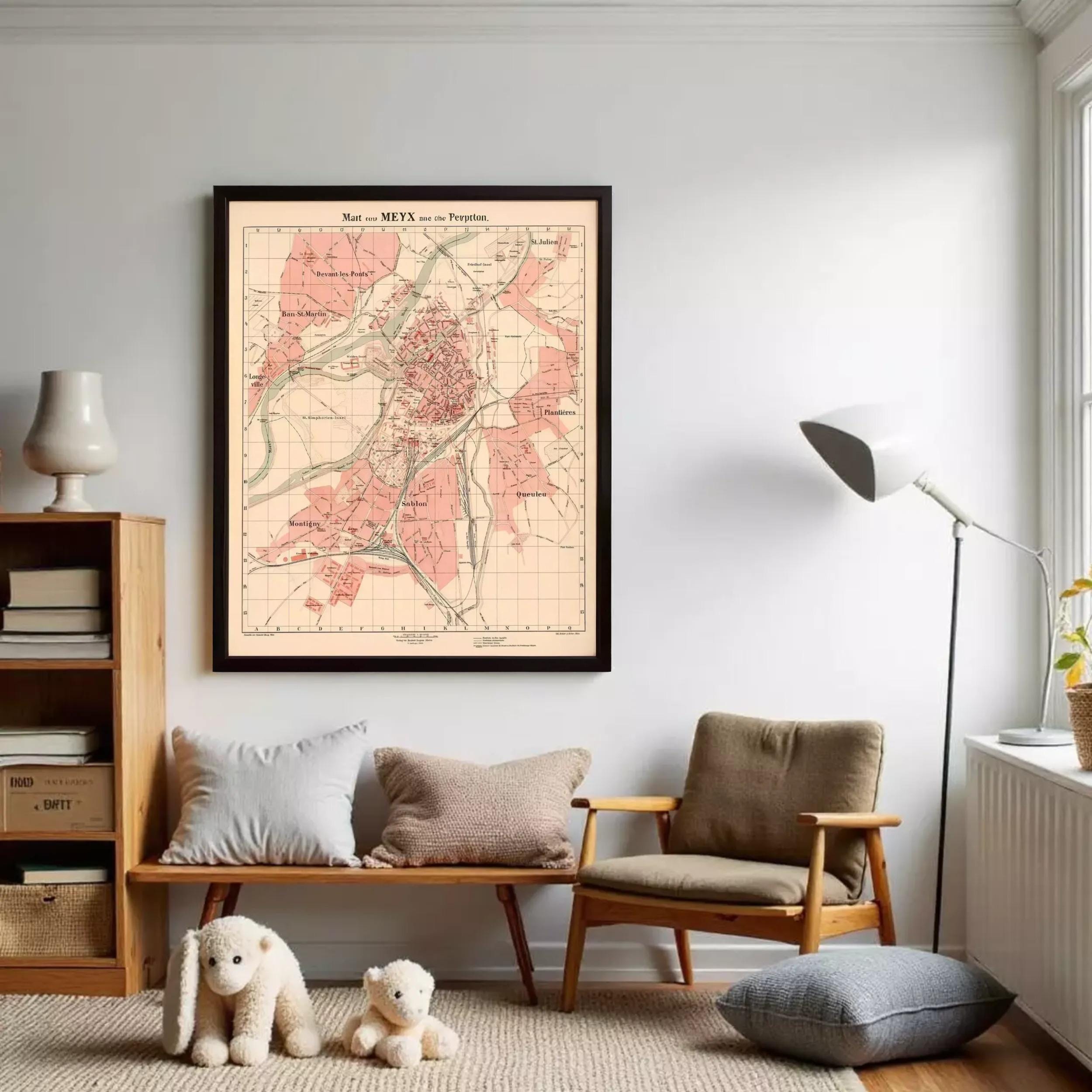 Old Map of Metz France 1904 Vintage Map | Wall Map Print - Etsy