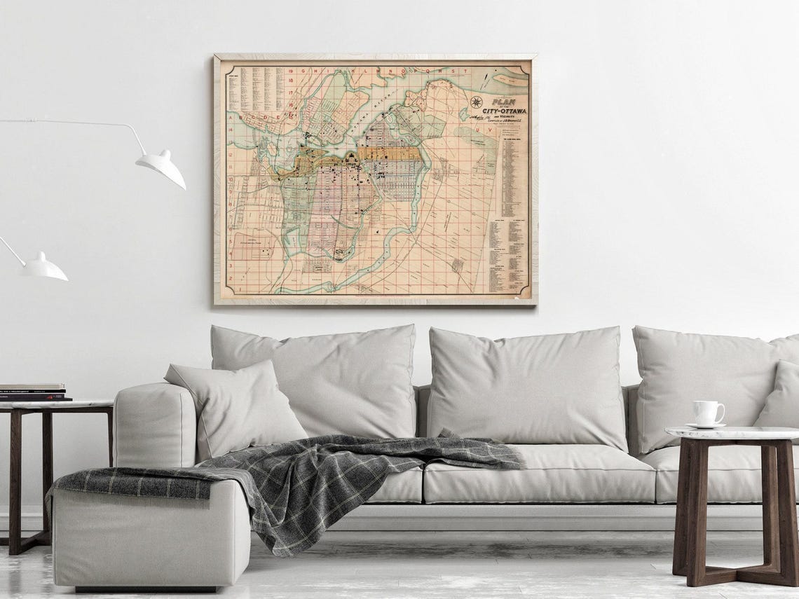 Old Map of Ottawa Canada 1895 Vintage Map | Wall Map Print - Etsy UK