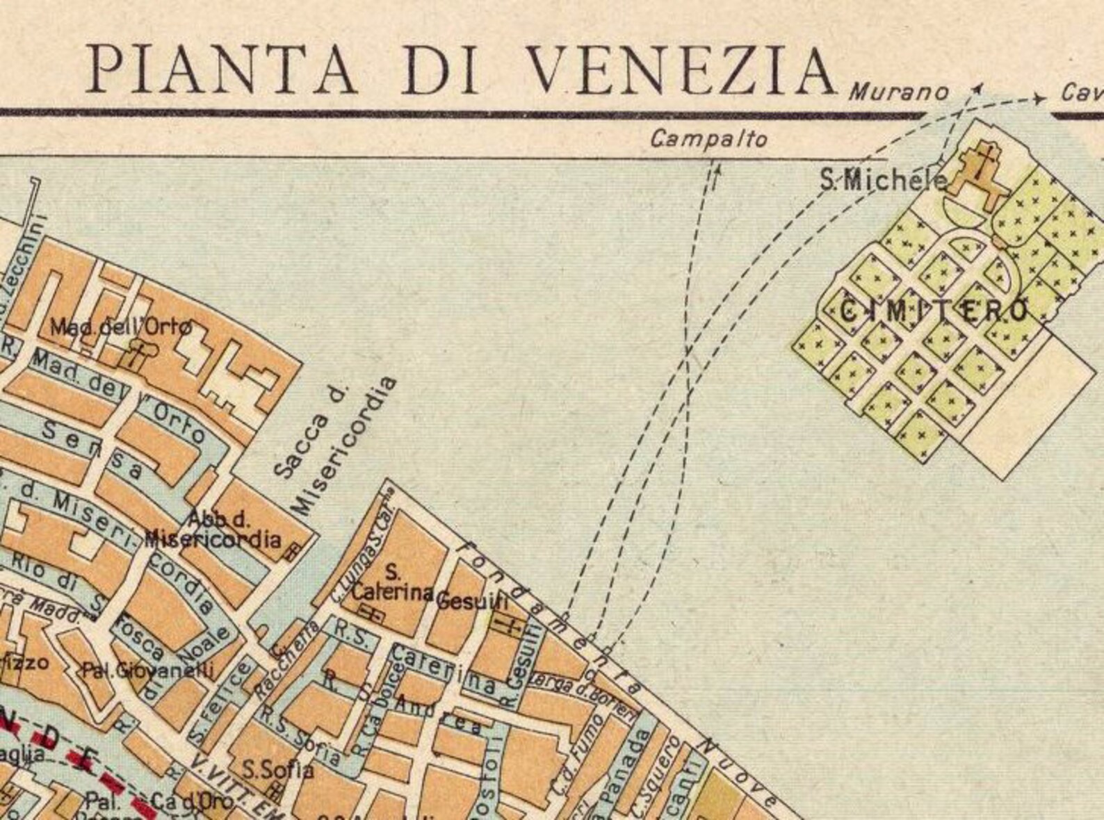 Vintage Old Map of Venice Venetia Venezia Italy 1928 | Etsy