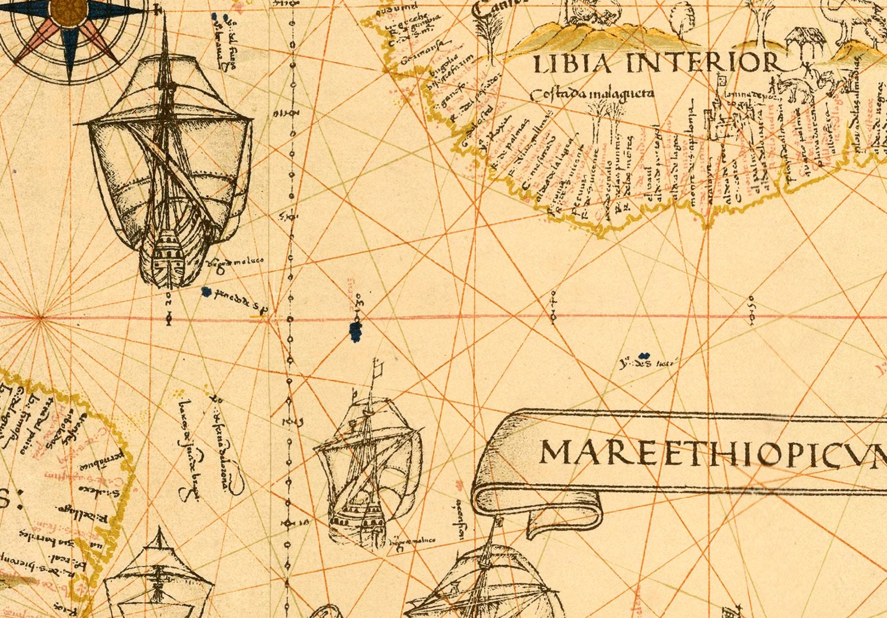 Old Map of the World 1529 Old Map of the World Vintage | Etsy Australia