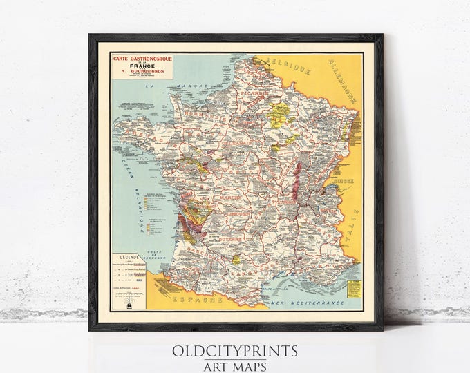 Gastronomic Map of France - La Carte Gastronomique De France ...