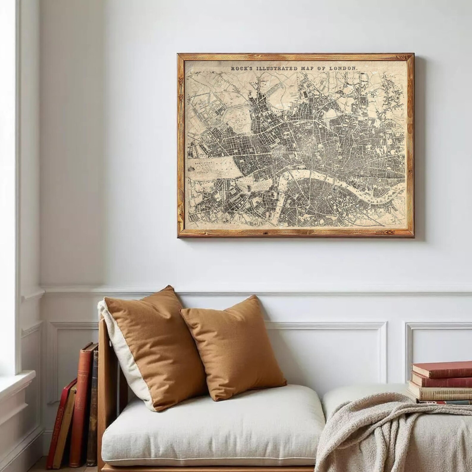 Old Map of London England 1845 Vintage Map of London | Wall Map Print ...