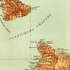 Old Map of Hawaii 1914 Hawaiian Islands Vintage Map | Vintage Poster ...