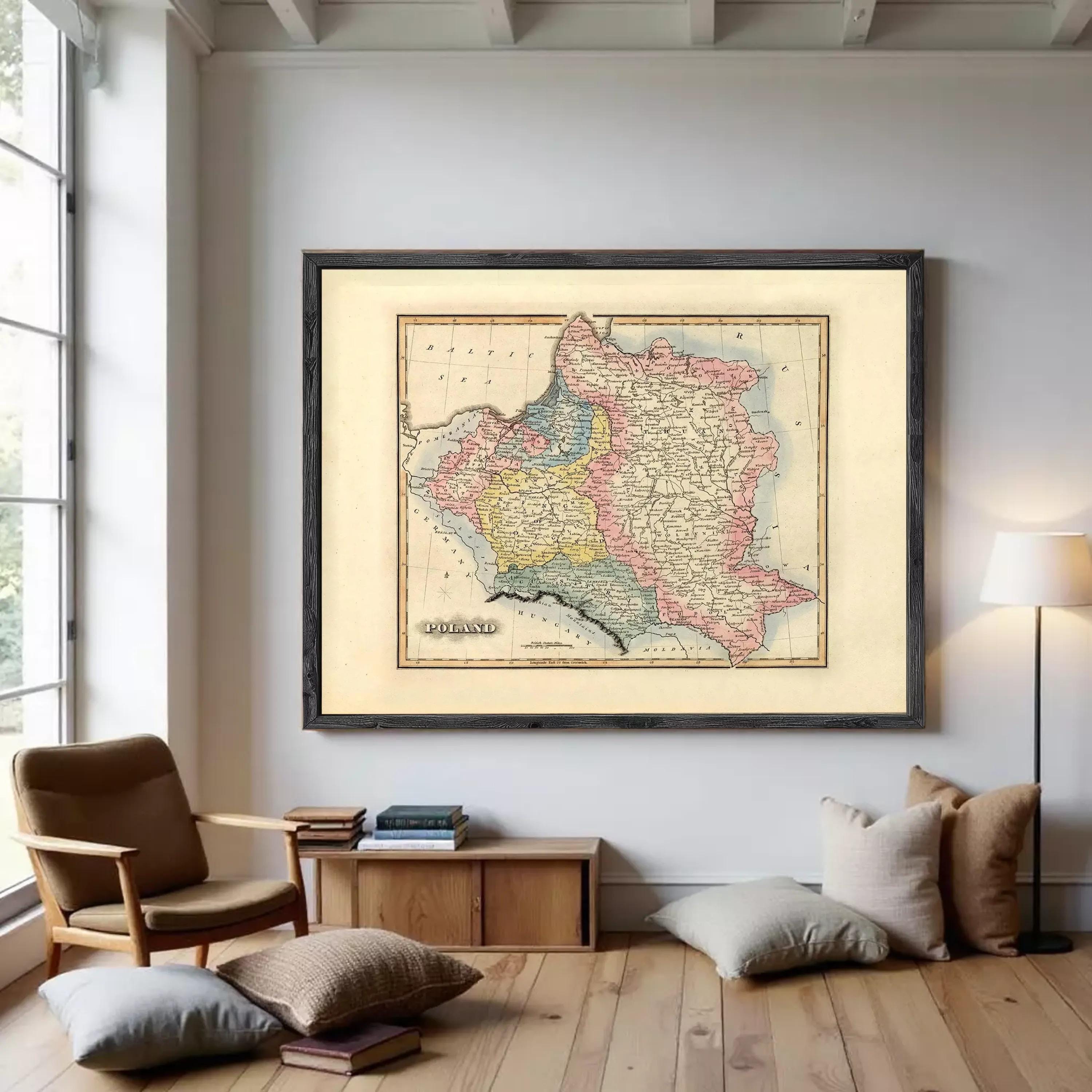 Old Map of Poland 1823 Vintage Map | Wall Map Print - Etsy