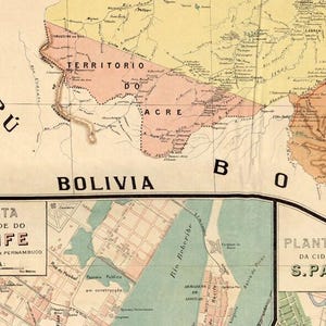Old Map Brazil 1921 Mapa Do Brasil Vintage Map | Wall Map Print - Etsy