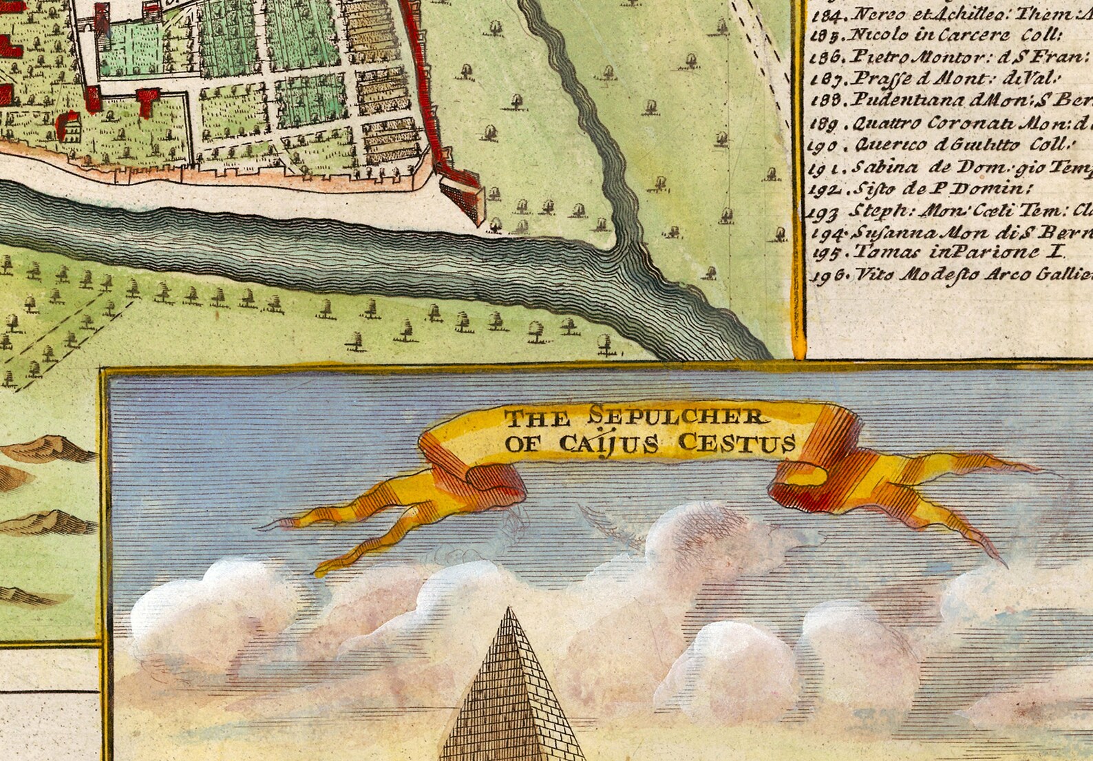 Old Map of Rome Roma Italy 1722 Vintage Map of Rome Vintage - Etsy