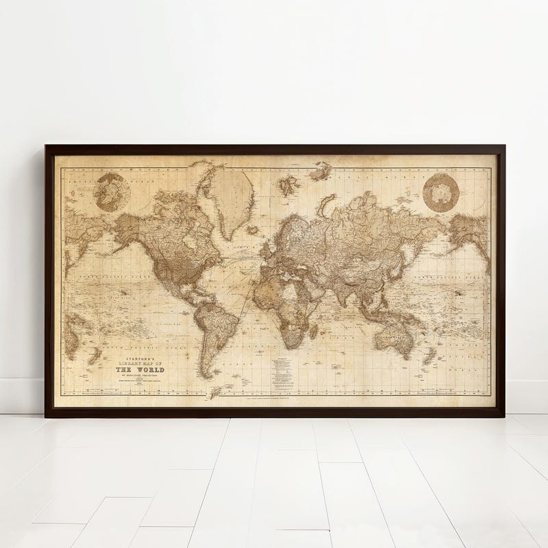 World Map Decor - Etsy