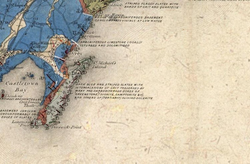 Old Map of Isle of Man 1898 Vintage Map | Wall Map Print - Etsy
