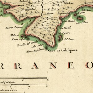 Old Map of Mallorca Island Spain 1773 Mapa Viejo De Mallorca | Vintage ...