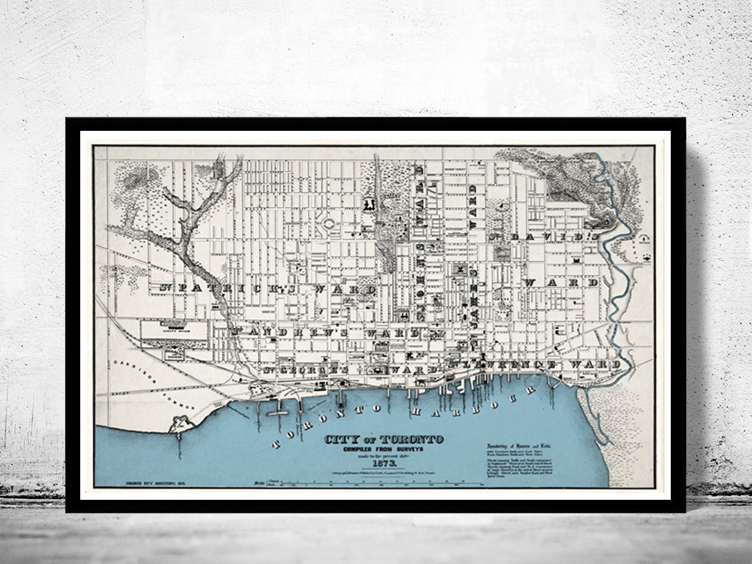 Old Map of Toronto Ontario Canada 1873 Vintage Map Toronto - Etsy Canada