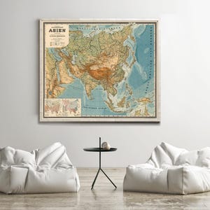 Old Map of Asia 1901, India, China & South East Asia Vintage Map ...