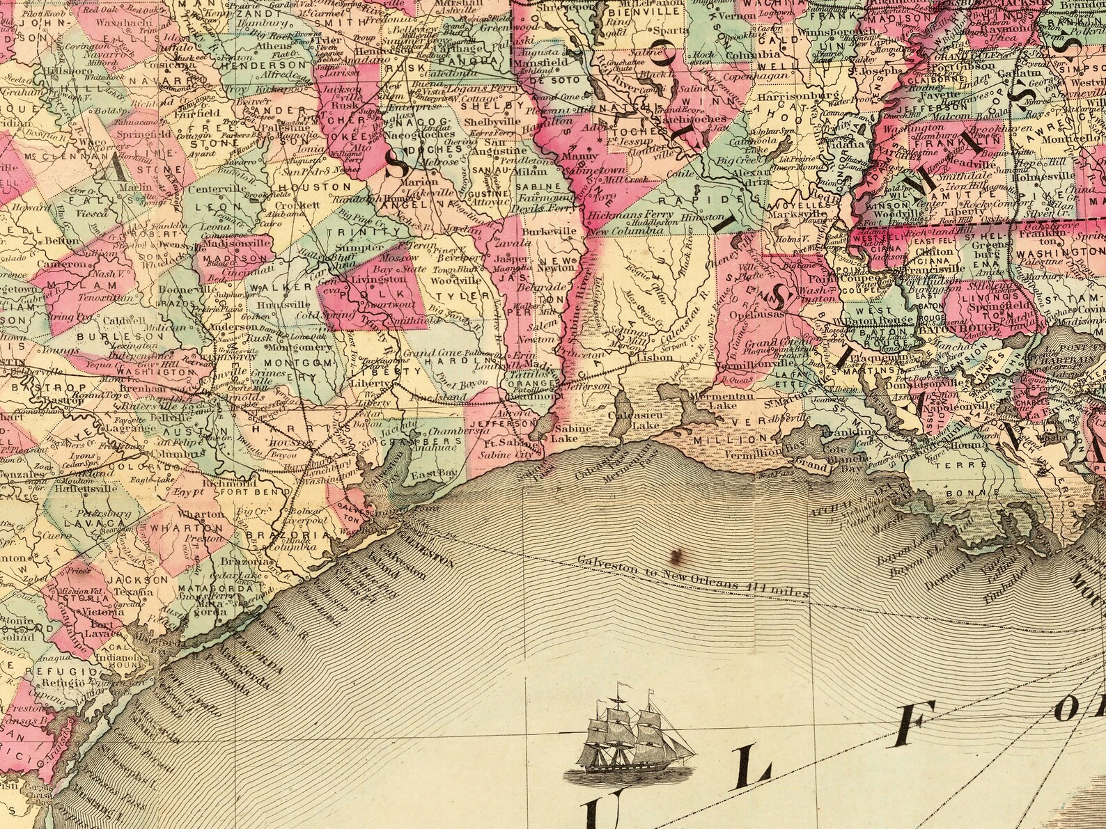 Old Map of United States 1867 Vintage Map of USA Wall Map - Etsy