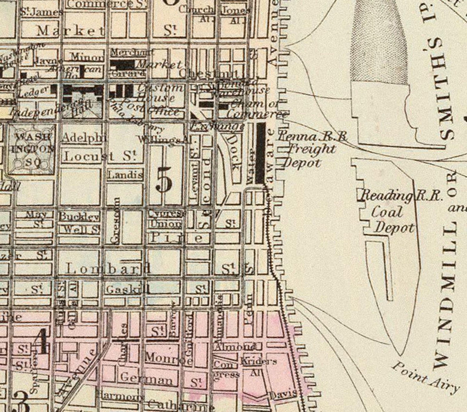 Old Map of Philadelphia 1880 Vintage Map Vintage Poster Wall - Etsy