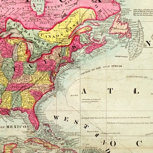 Old World Map 1854 Mercator Projection Vintage Map World Map Gift World ...